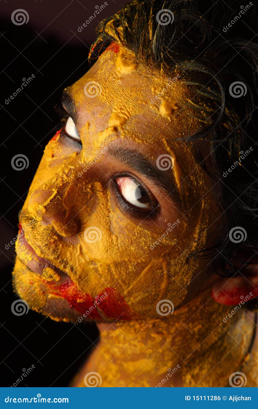 Colored face stock photo. Image of drama, acting, modern - 15111286