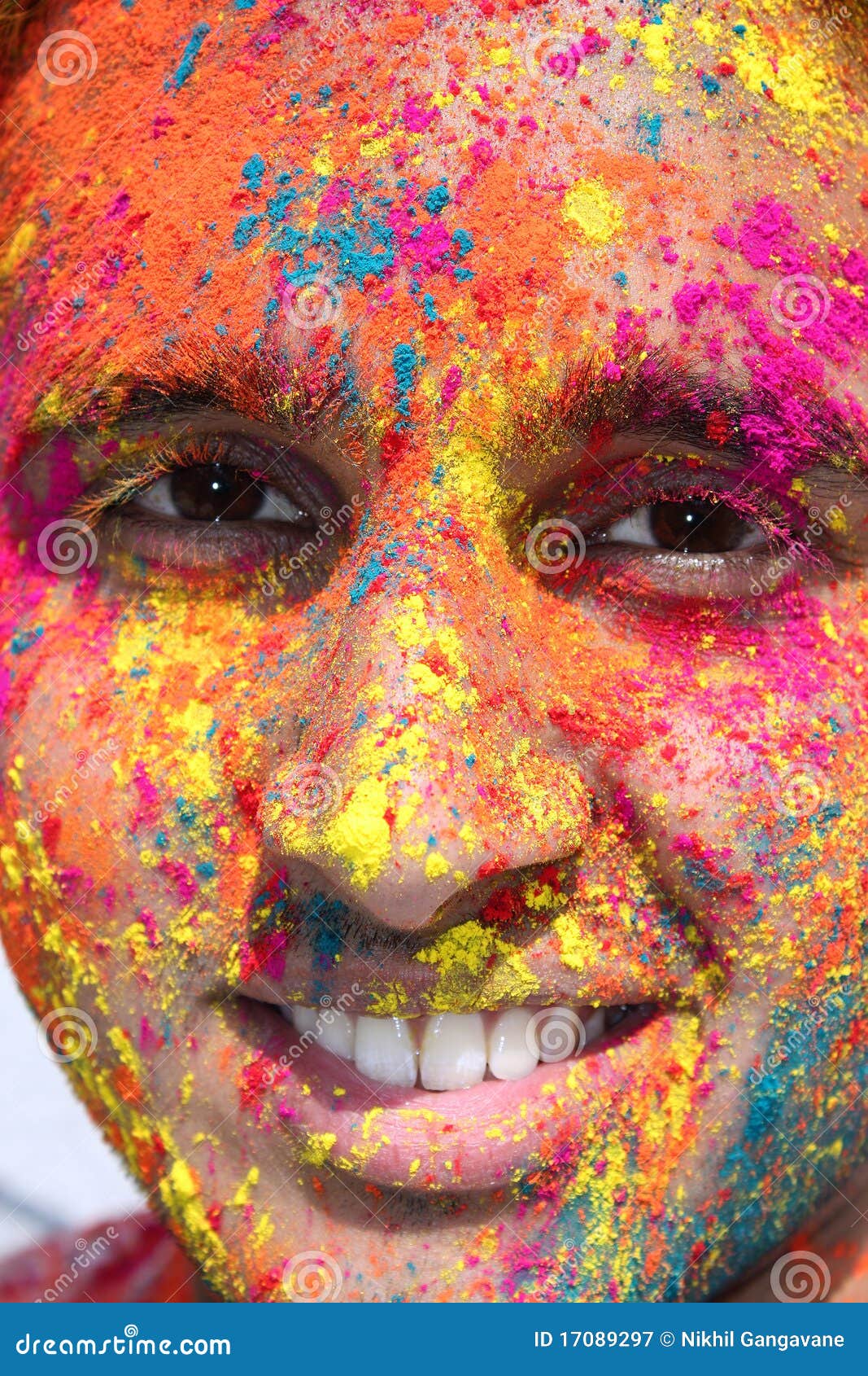 Colored Face stock image. Image of festive, tradition - 17089297