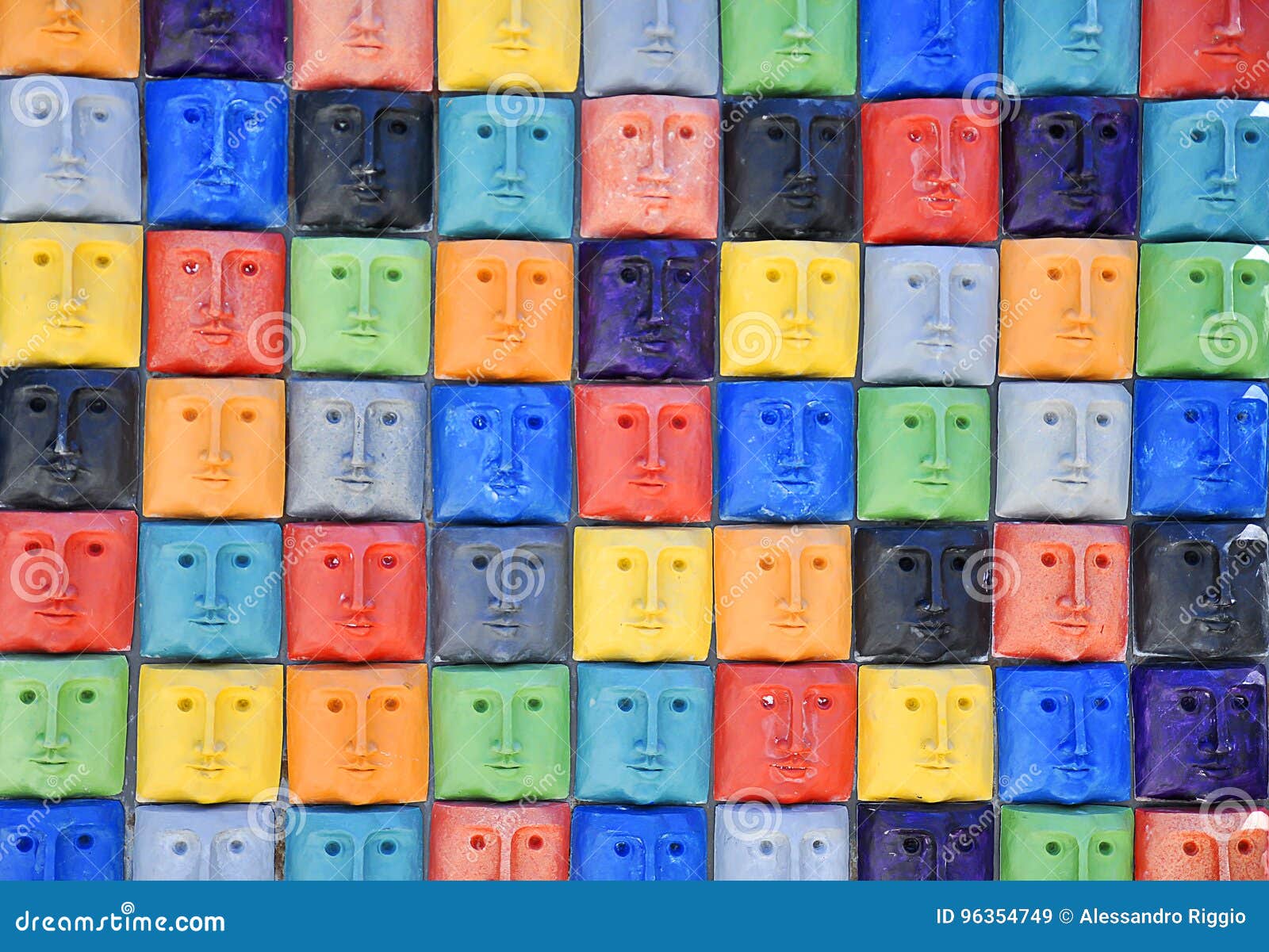 Colored faces stock image. Image of multiple, faces, people - 96354749