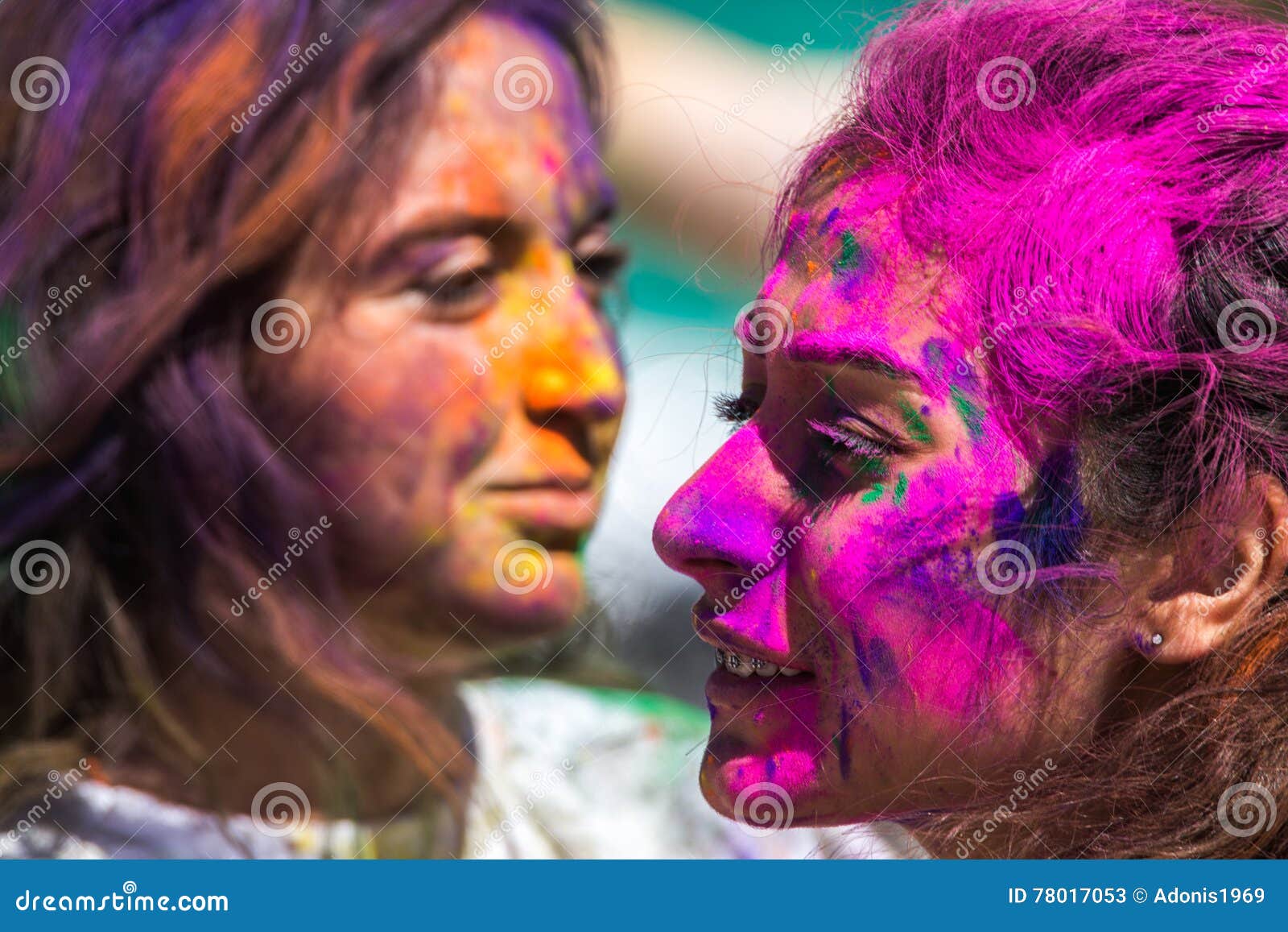 Color Fest faces editorial stock photo. Image of face - 78017053