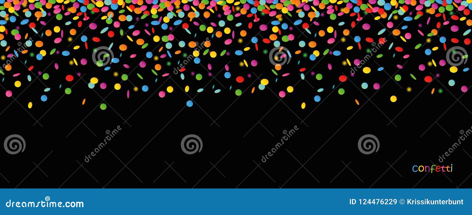 Colored Falling Confetti on Black Background Stock Vector ...