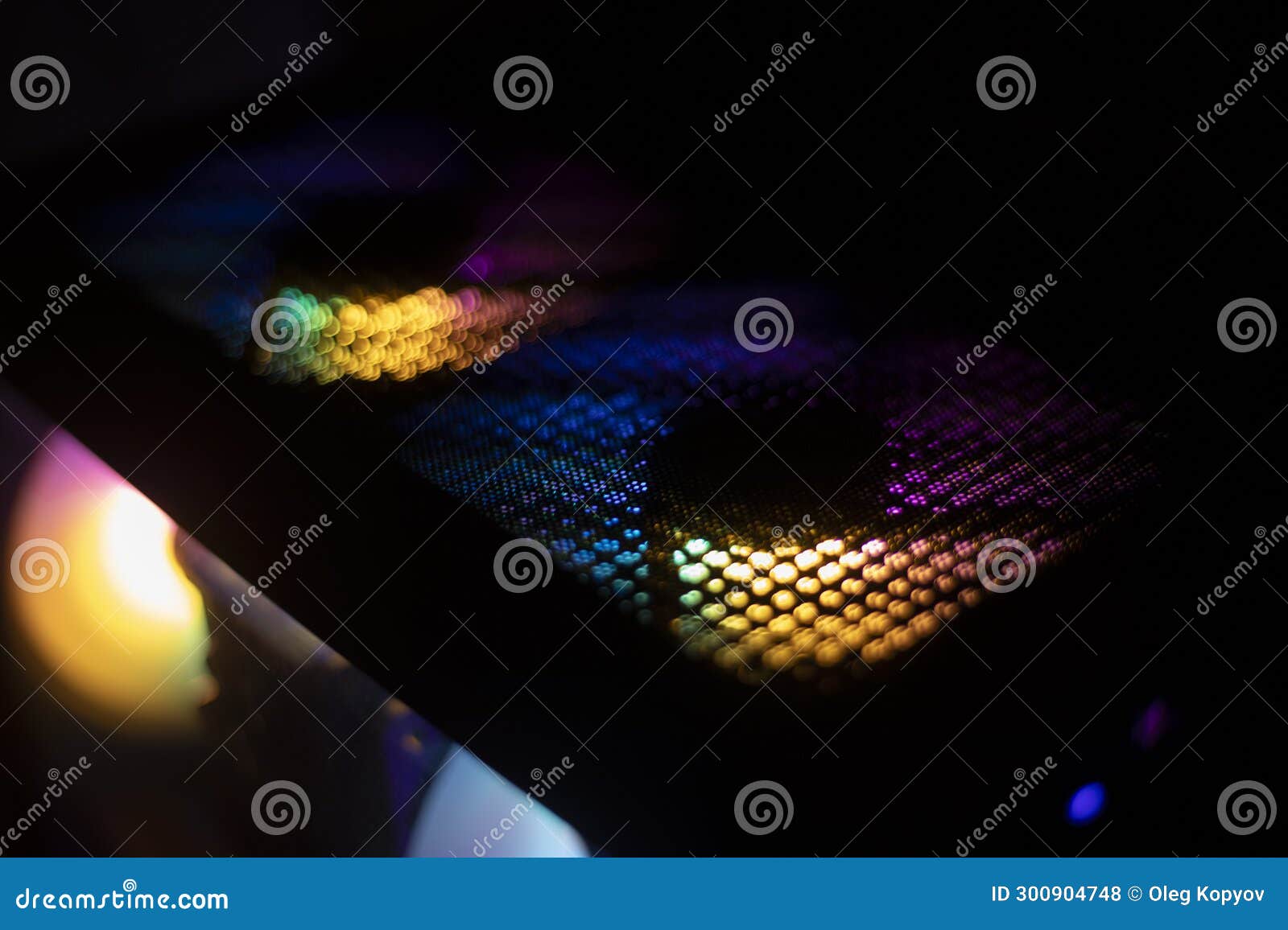 Colored Fan in the Computer. LED Lighting in the System Unit Stock ...