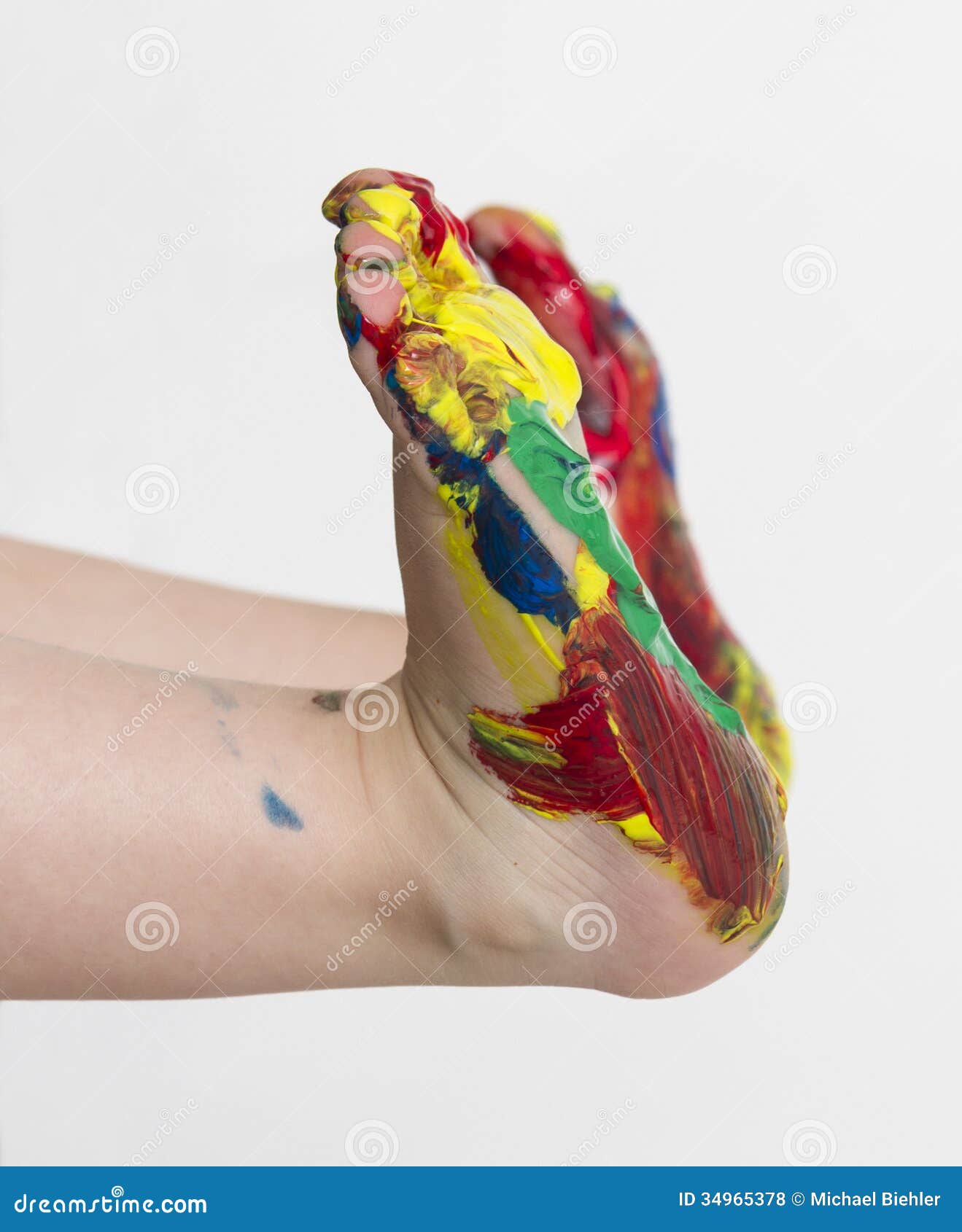 Colored Feet in Grey Background Stock Photo - Image of colorful ...