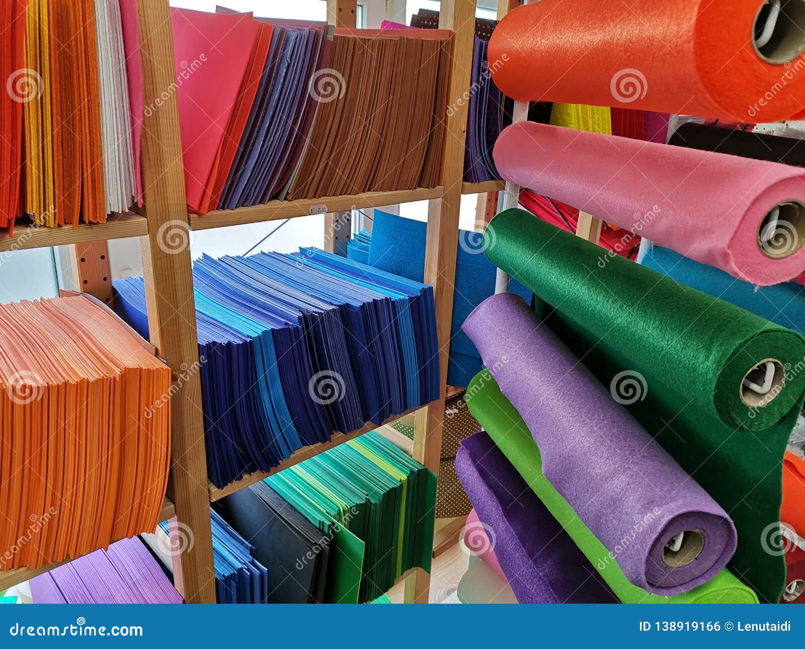 Colored Felt in the Form of Rolls Stock Photo - Image of pieces, rough ...