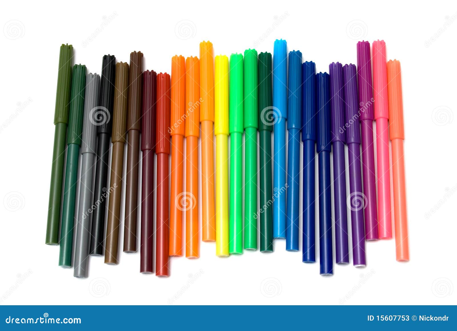 Set Of Colored Felt-tip Pens Stock Photography | CartoonDealer.com ...