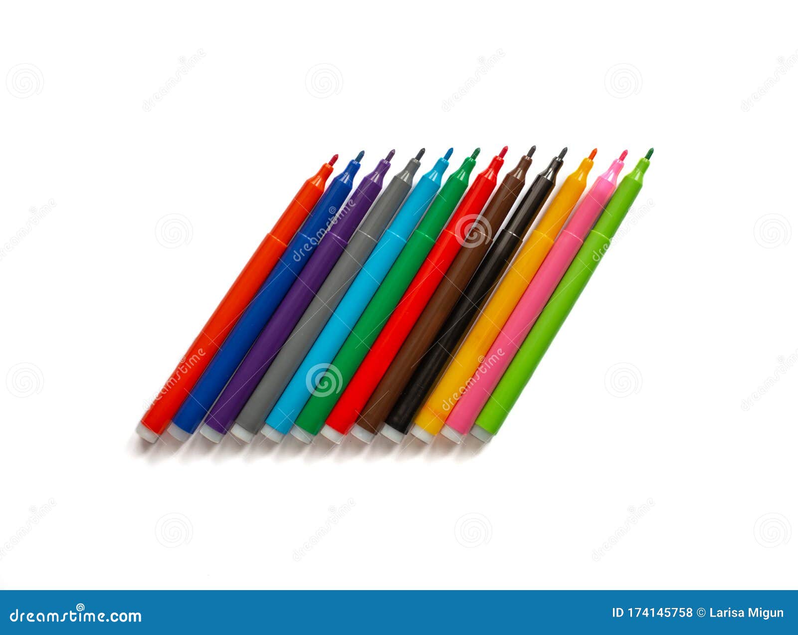 Colored Felt-tip Pens of Different Colors for Drawing and Creativity ...