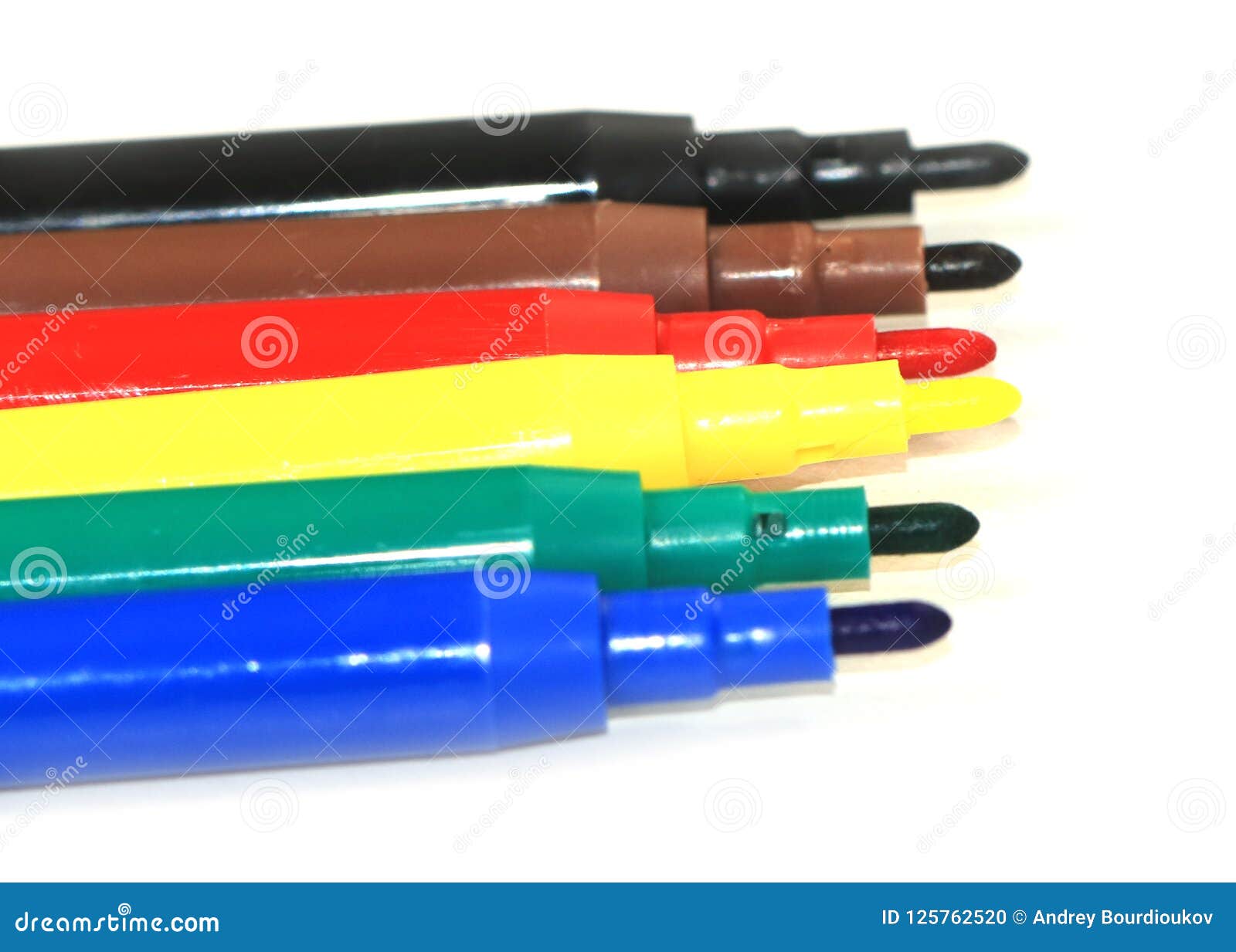 Colored felt-tip pens stock photo. Image of group, abstract - 125762520