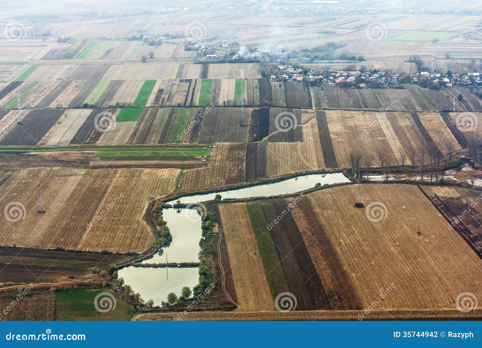 Colored Field Sections from Above Stock Photo - Image of apportions ...