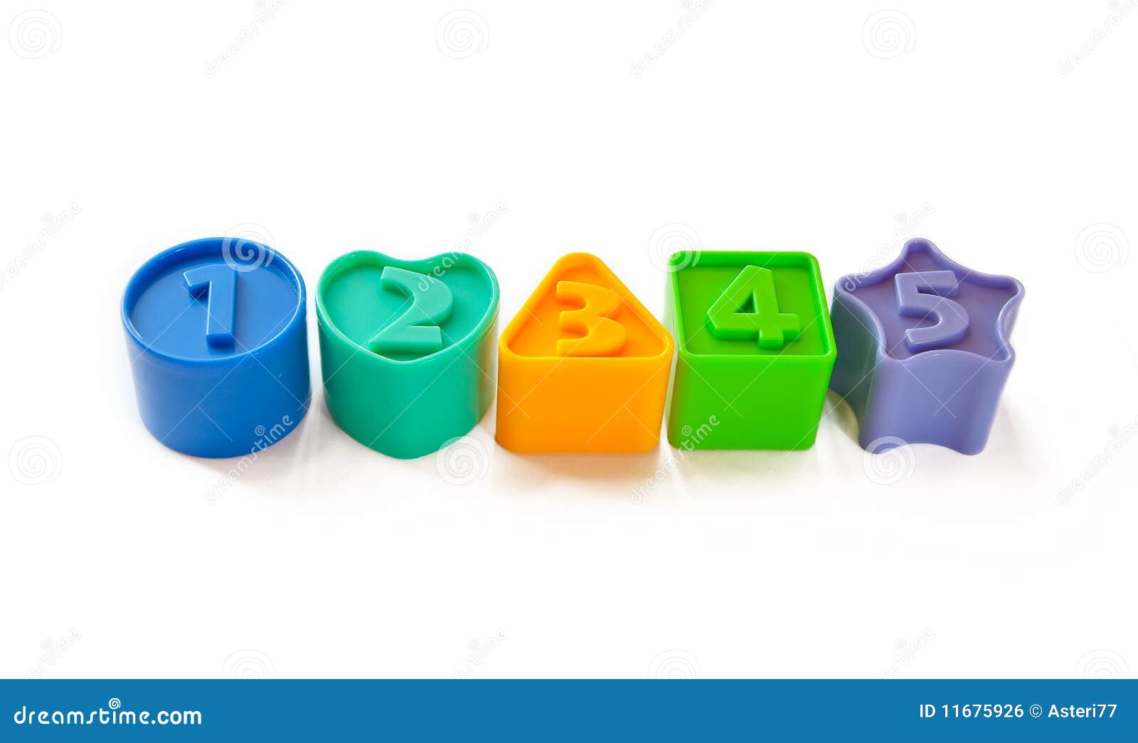 Colored Figures with the Numbers at the Top Stock Photo - Image of ...