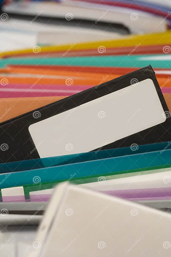 Colored Files with Space for Text. Stock Photo - Image of supplies ...