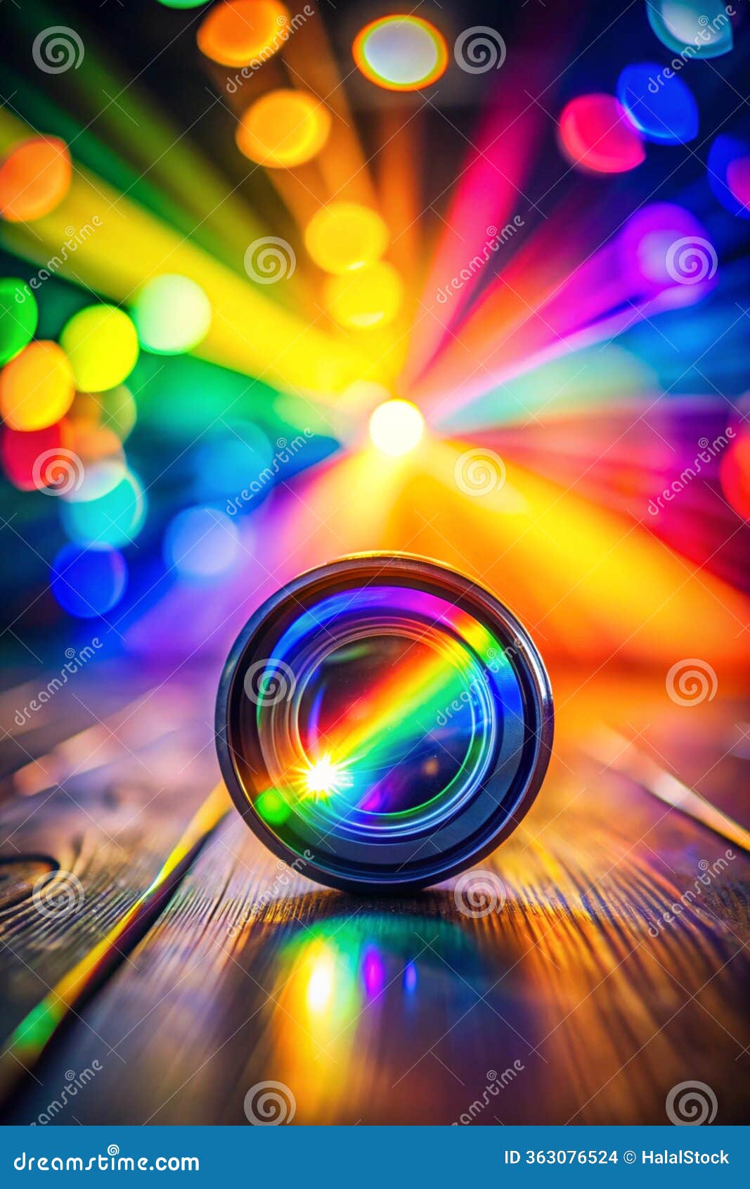 Colored Film Burn Light Effect with Rainbow Lens Leaks Stock ...