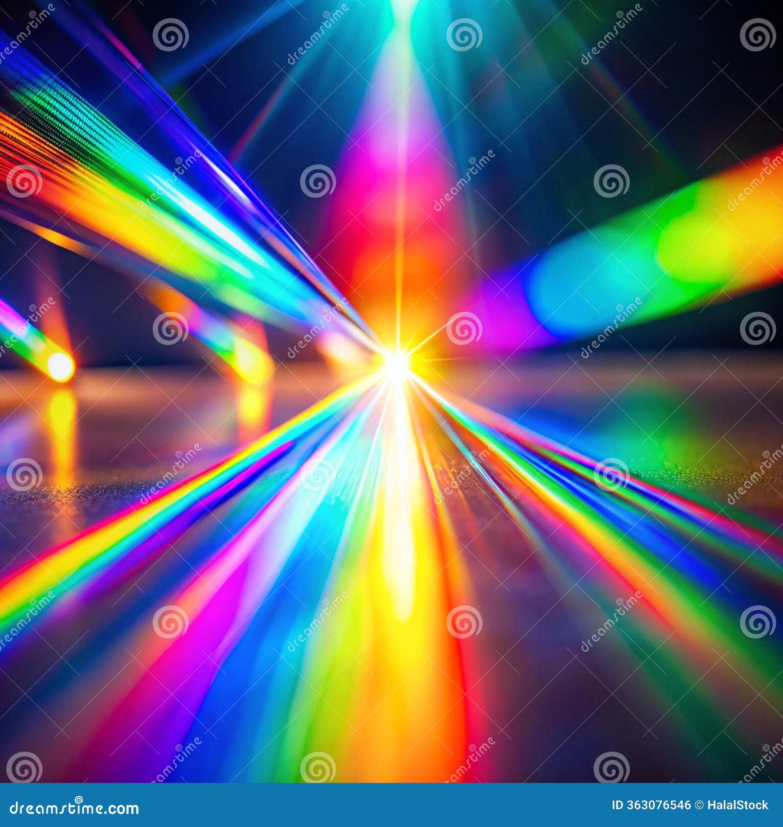 Colored Film Burn Light Effect with Rainbow Lens Leaks Stock ...