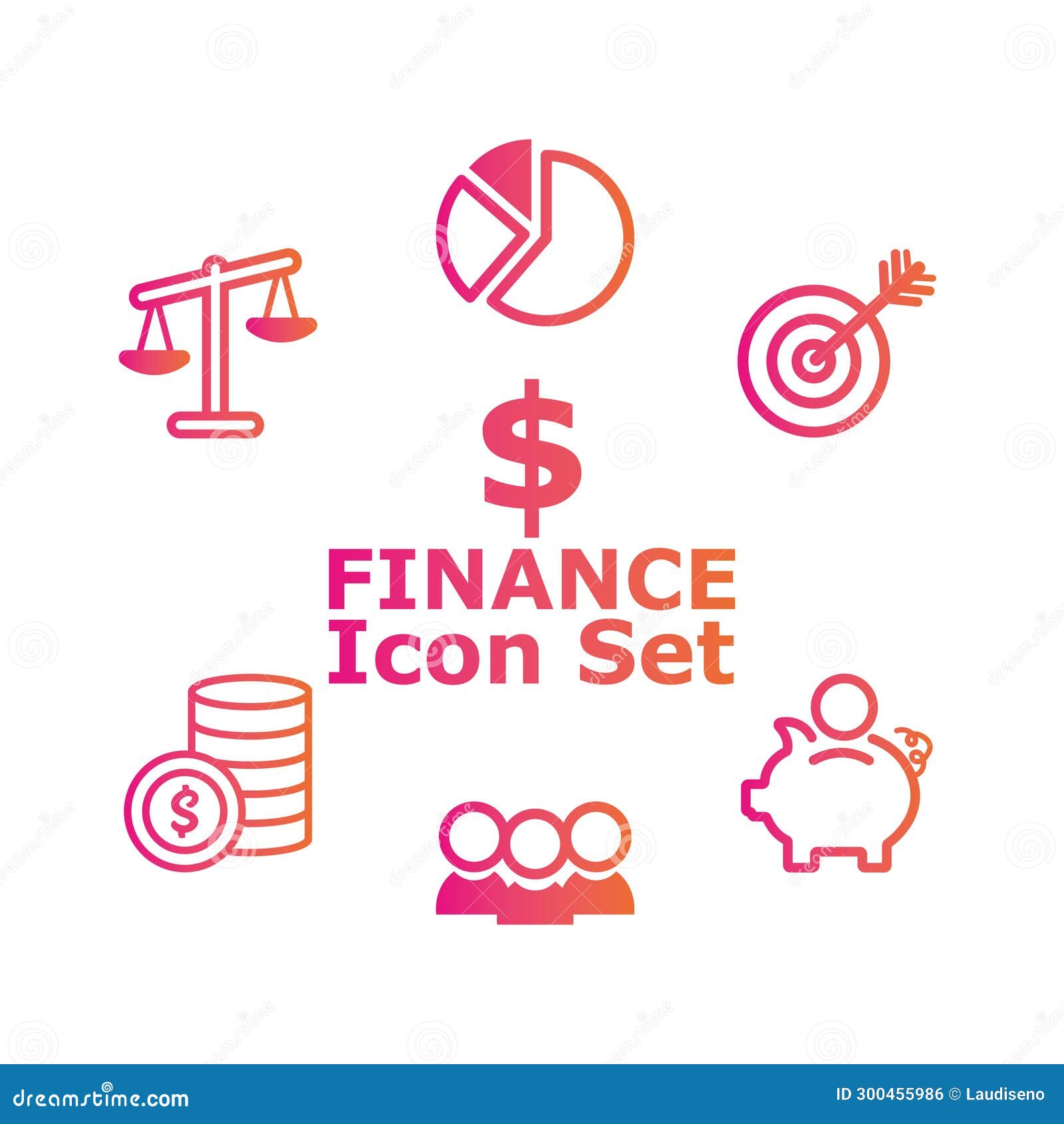 Colored Finance Icons Set Vector Stock Vector - Illustration of ...