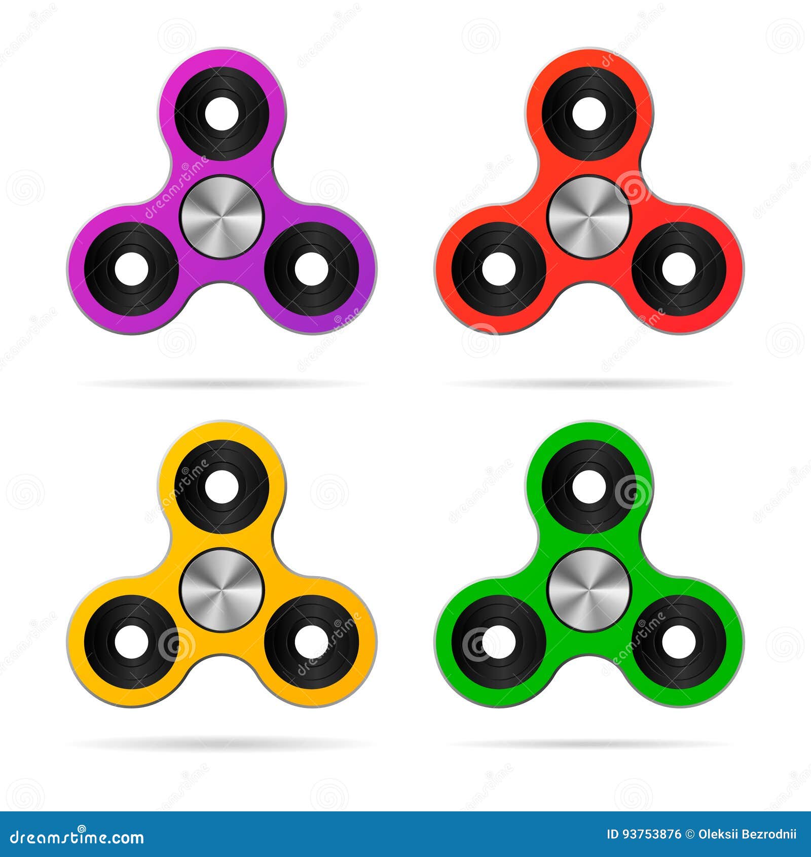 Colored Finger Hand Spinner Set Stock Vector - Illustration of relief ...