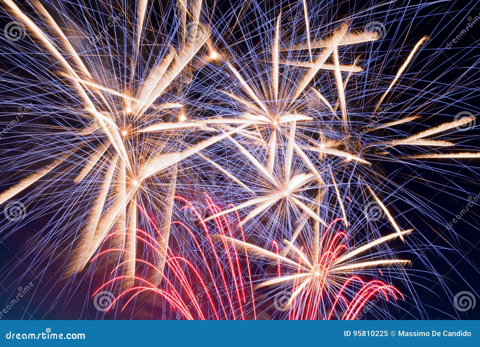 Colored Fireworks in Details Explosion Stock Image - Image of luino ...