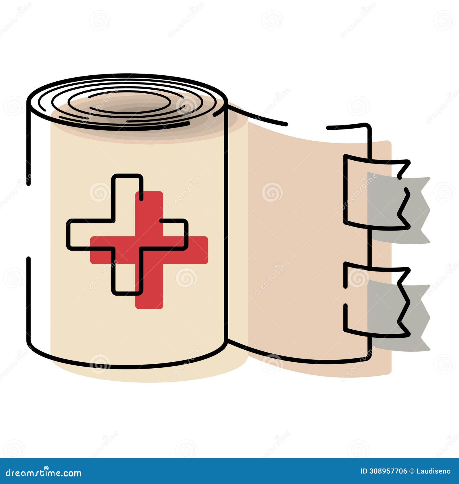Colored First Aid Bandage Medicine Icon Vector Stock Vector ...