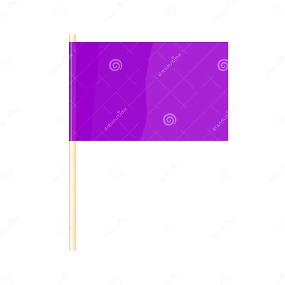 A Colored Flag on a Flagpole. Violet Flag Stock Vector - Illustration ...