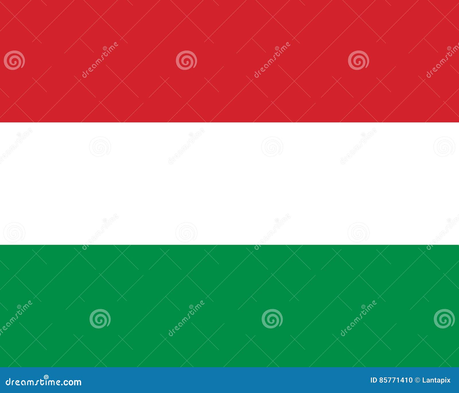 Colored flag of Hungary stock vector. Illustration of ensign - 85771410