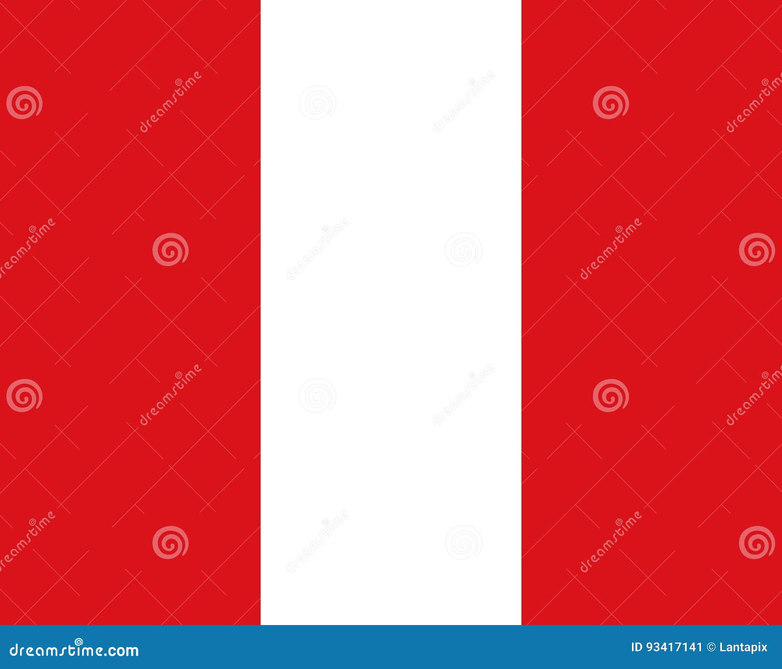 Colored flag of Peru stock vector. Illustration of travel - 93417141