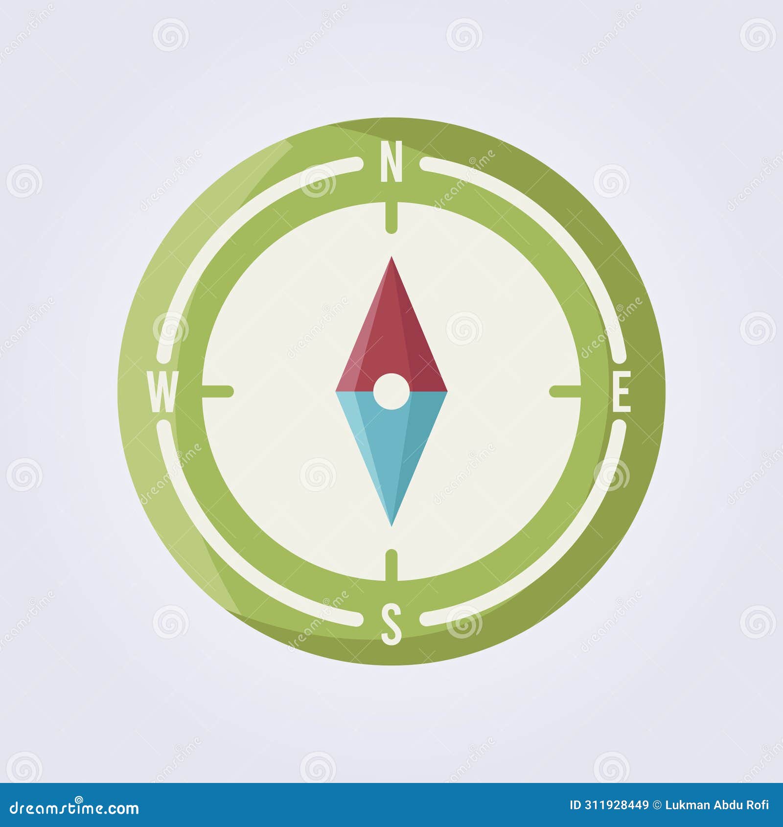 Colored Flat Compass Icon Vector Logo Design Stock Illustration ...