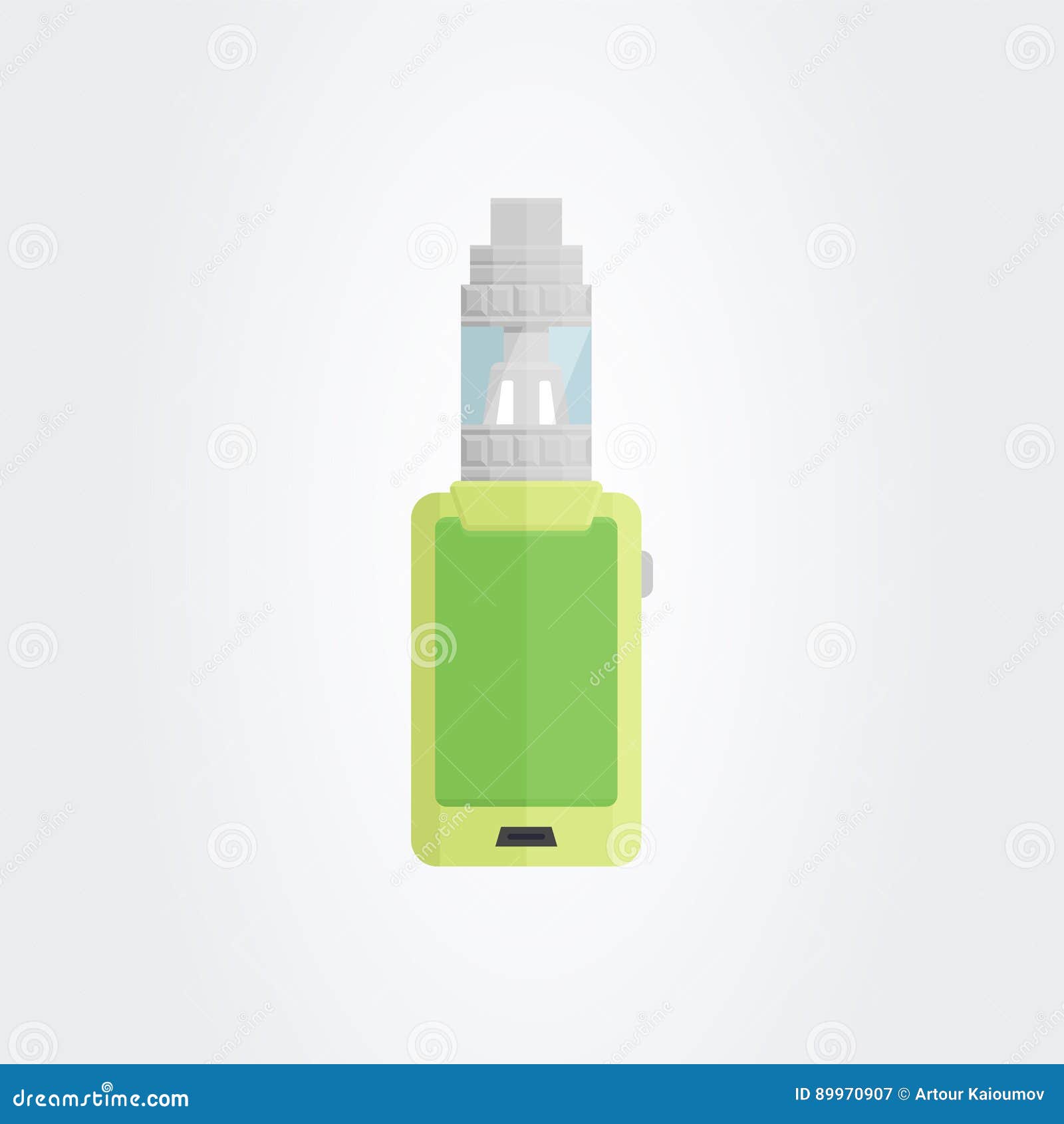 Colored Flat Vaping Device. Part of Big Set Stock Vector - Illustration ...
