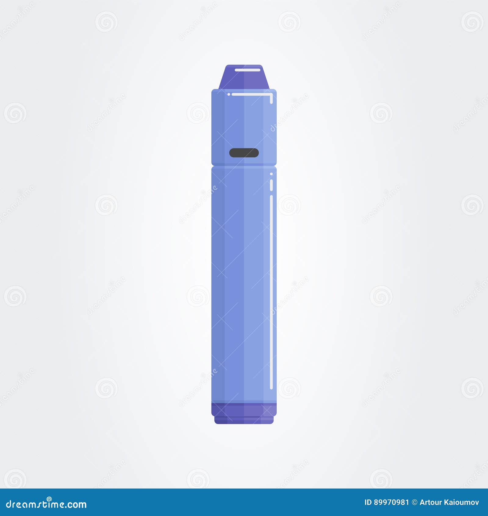 Colored Flat Vaping Device. Part of Big Set Stock Vector - Illustration ...