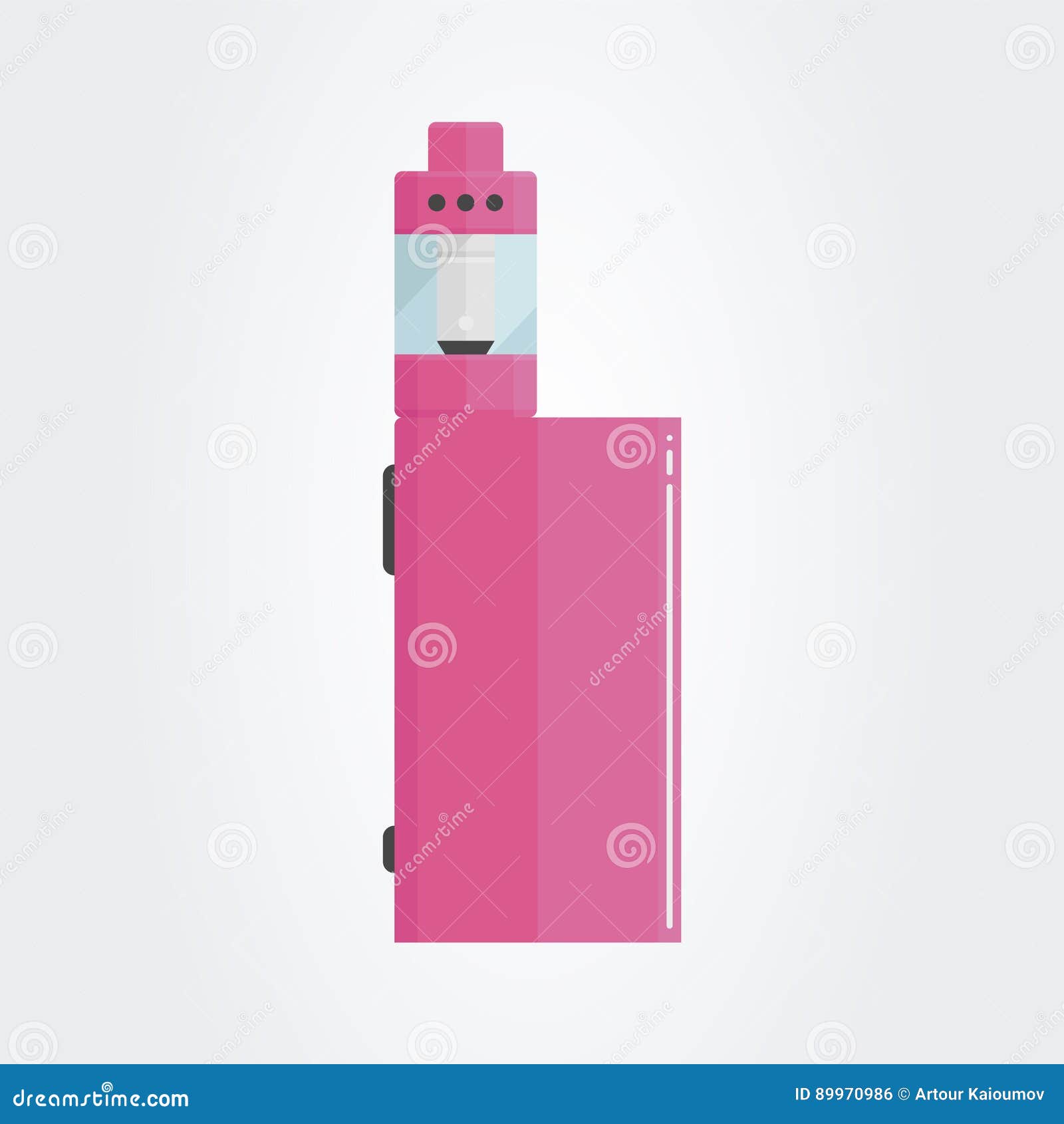 Colored Flat Vaping Device. Part of Big Set Stock Vector - Illustration ...