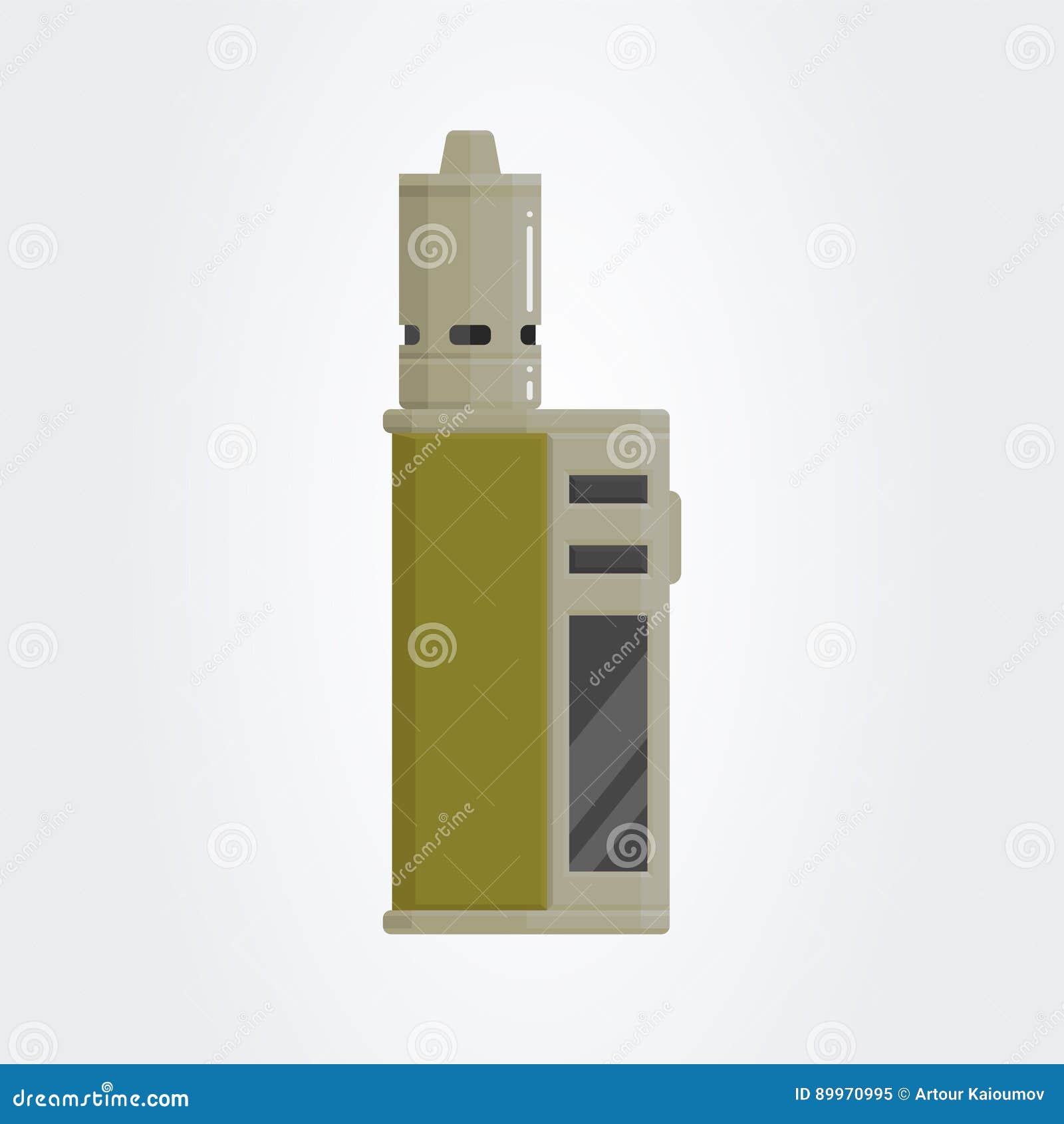 Colored Flat Vaping Device. Part of Big Set Stock Vector - Illustration ...