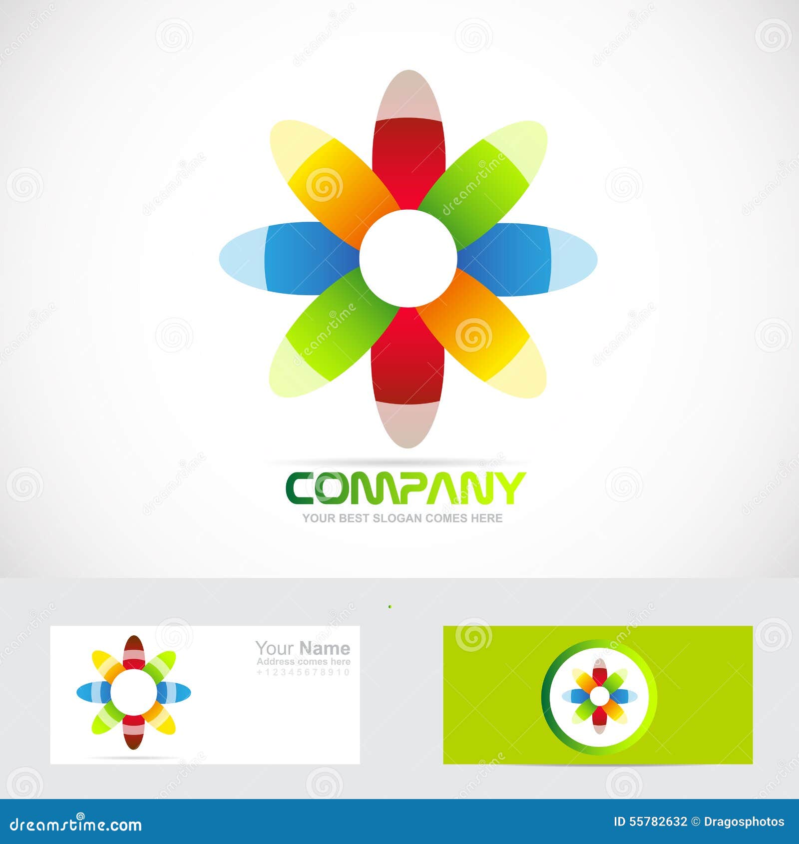Colored Flower Abstract Logo Stock Vector - Illustration of sign ...