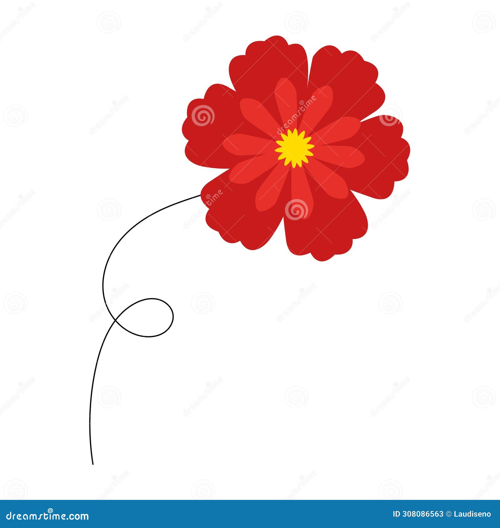 Colored flower icon Vector stock illustration. Illustration of isolated ...