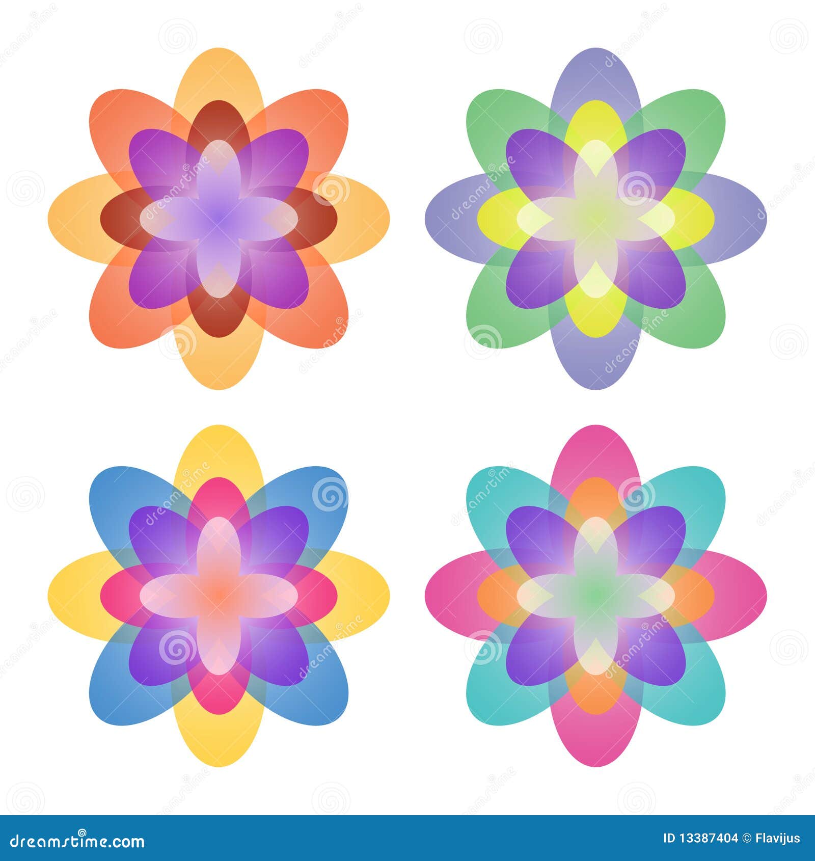 Colored Flower Illustration Stock Vector - Illustration of design ...