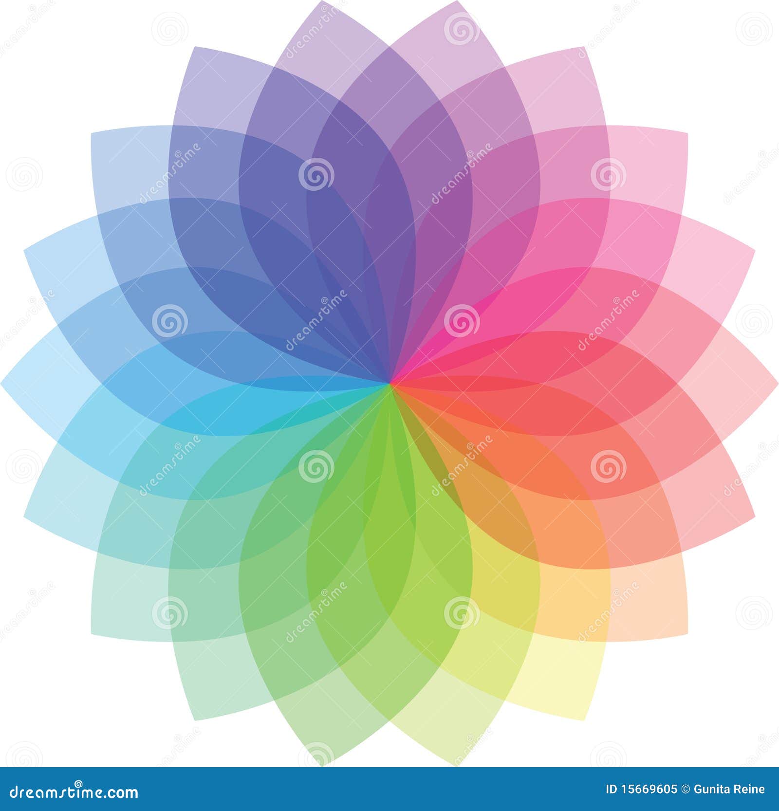 Colored Flower pattern stock vector. Illustration of cyan - 15669605