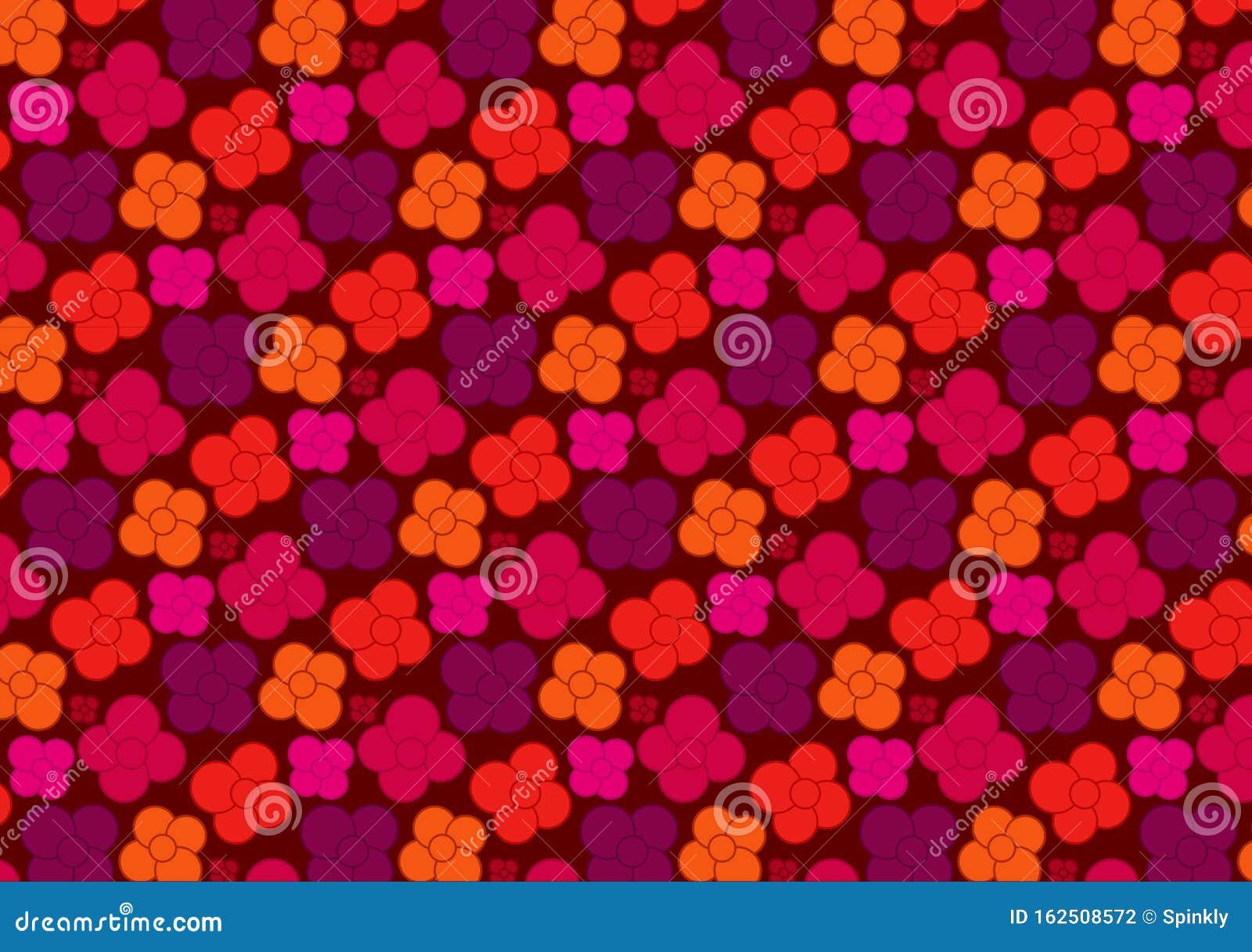 Colored Flower Pattern Design Wallpaper Stock Photo - Image of small ...