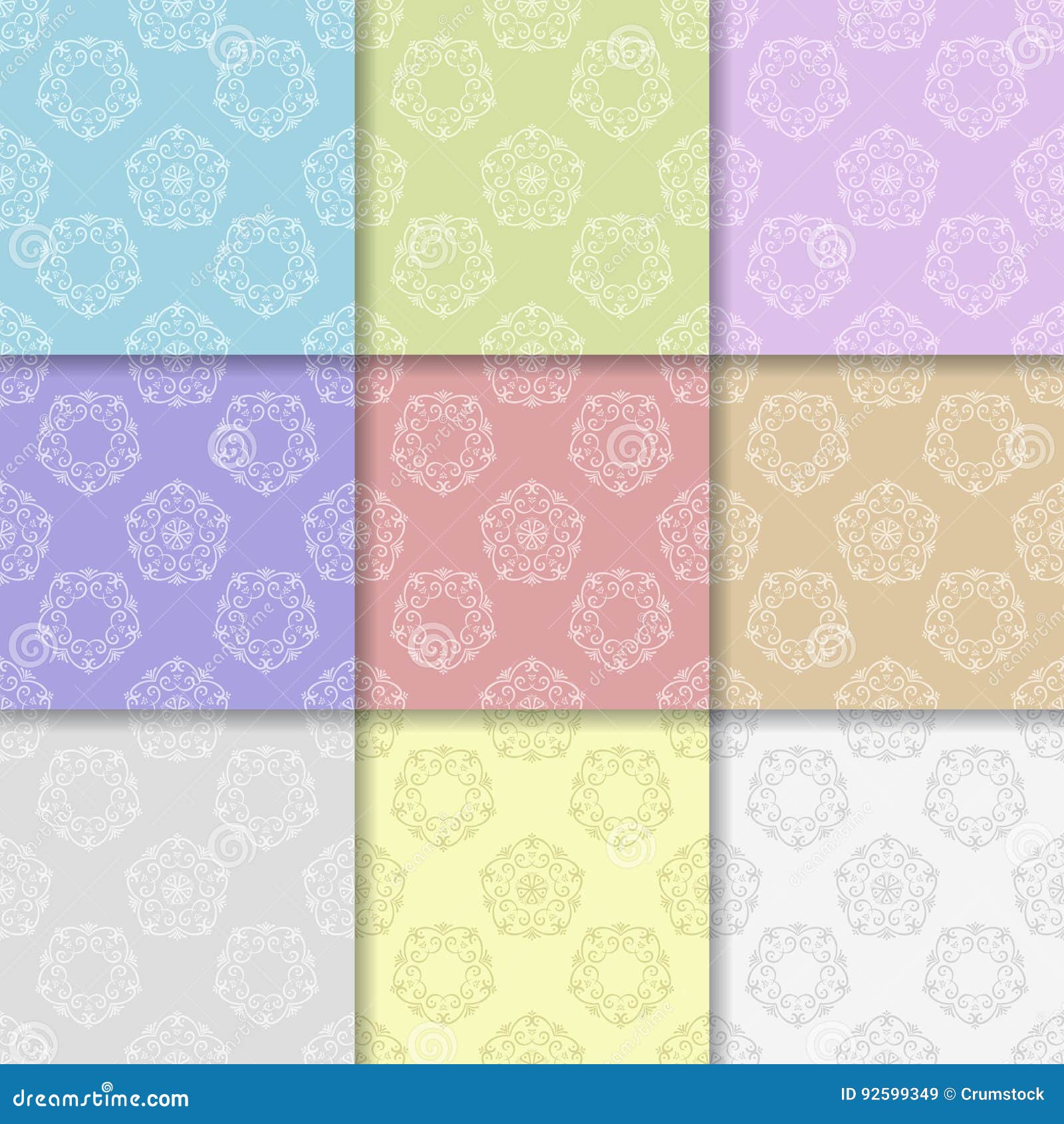 Colored Flower Pattern. Seamless Background Stock Vector - Illustration ...