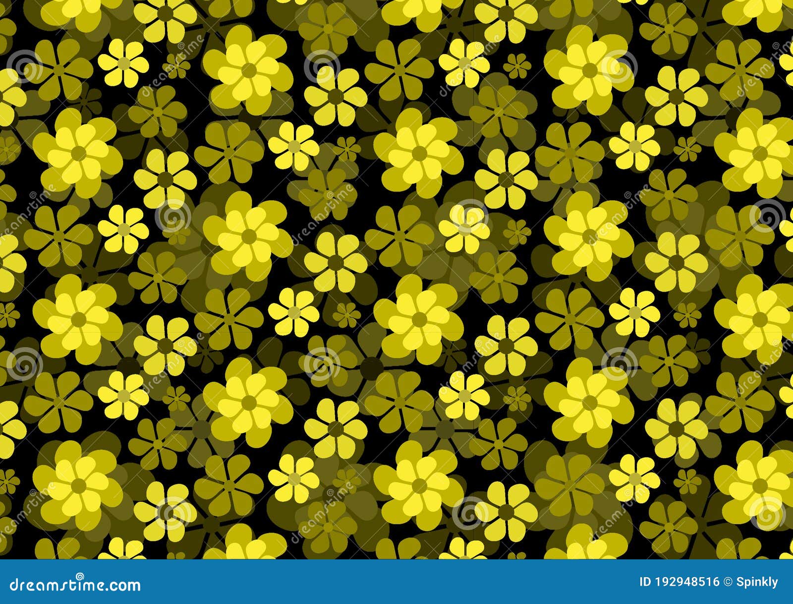 Colored Flowered Background Design for Wallpaper Stock Illustration ...