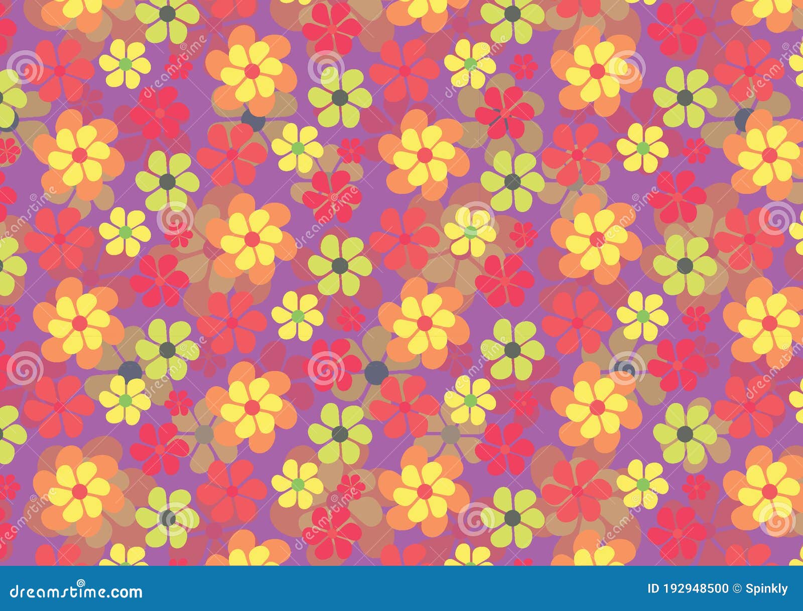 Colored Flowered Background Design for Wallpaper Stock Illustration ...