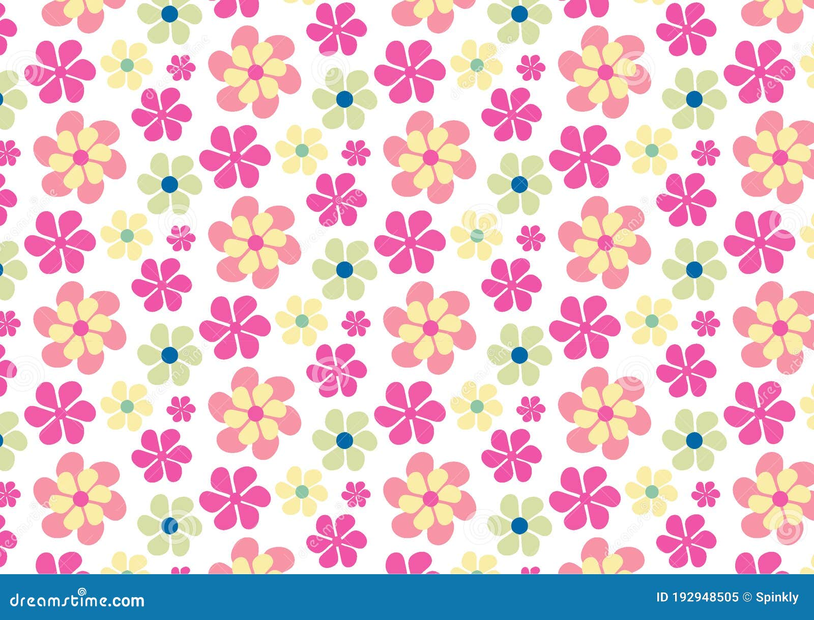 Colored Flowered Background Design for Wallpaper Stock Illustration ...