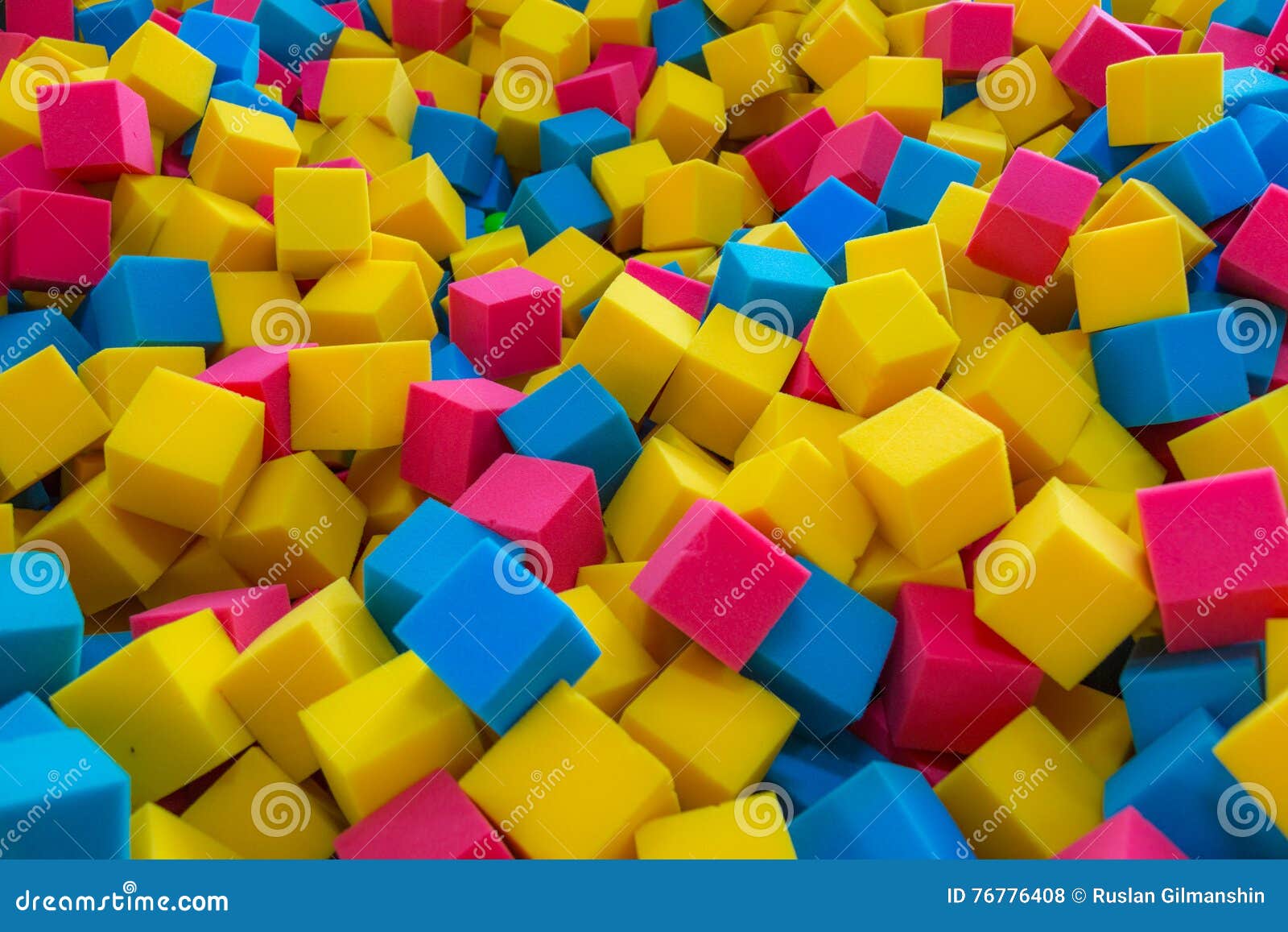 Colored Foam Rubber Cubes Background Stock Photo - Image of blue ...