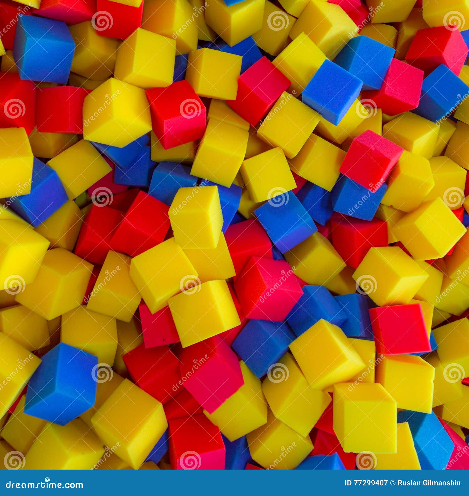 Colored Foam Rubber Cubes Background Stock Image - Image of artistic ...