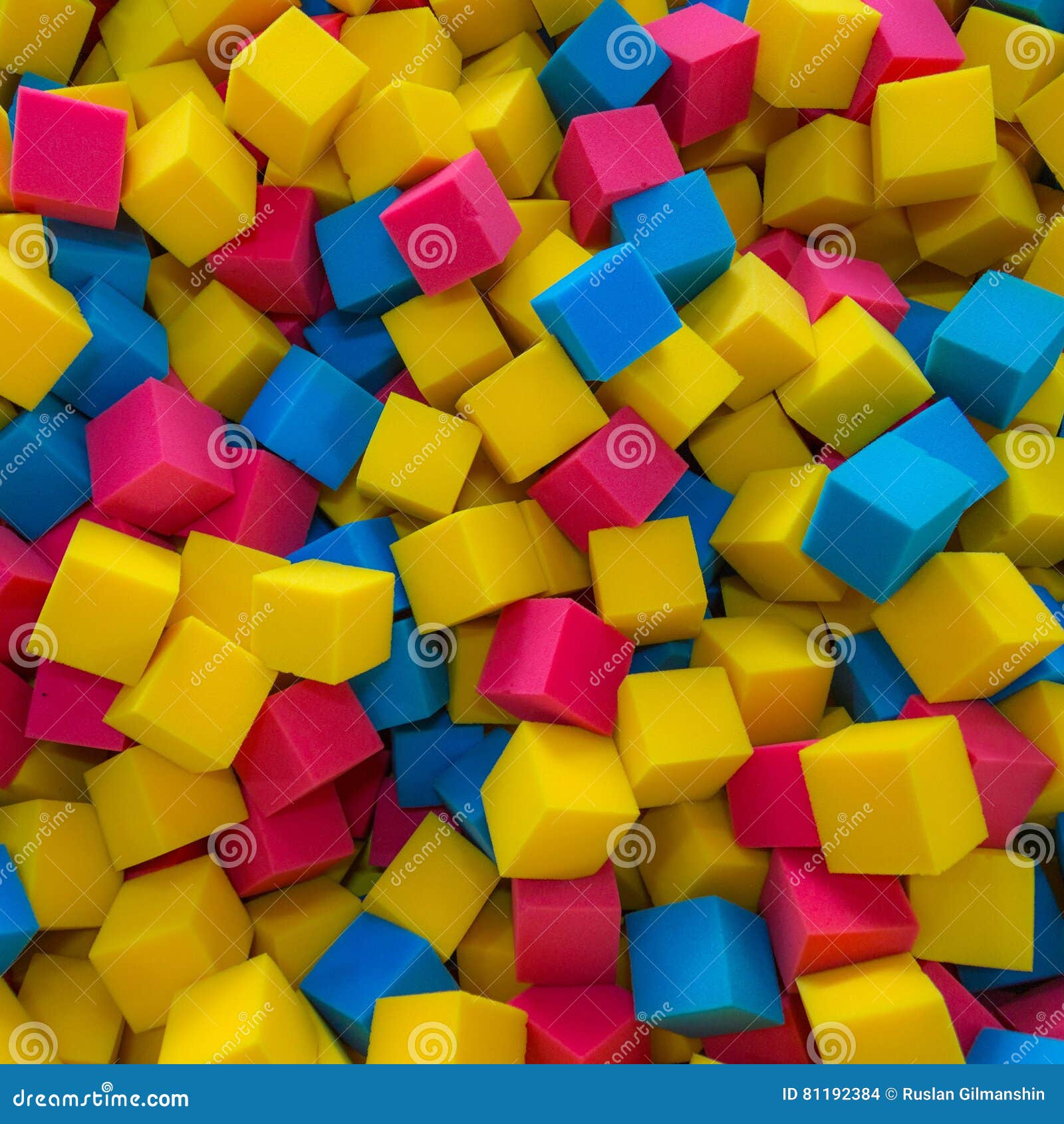 Colored Foam Rubber Cubes Background Stock Photo - Image of artistic ...