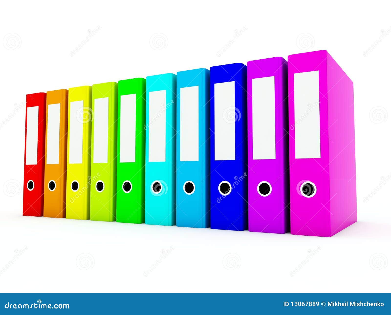 Colored folders stock illustration. Illustration of folder - 13067889