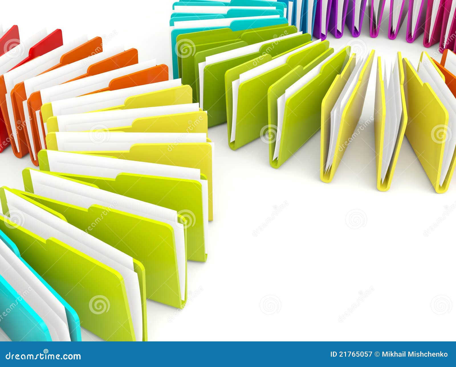Colored folders stock illustration. Illustration of note - 21765057