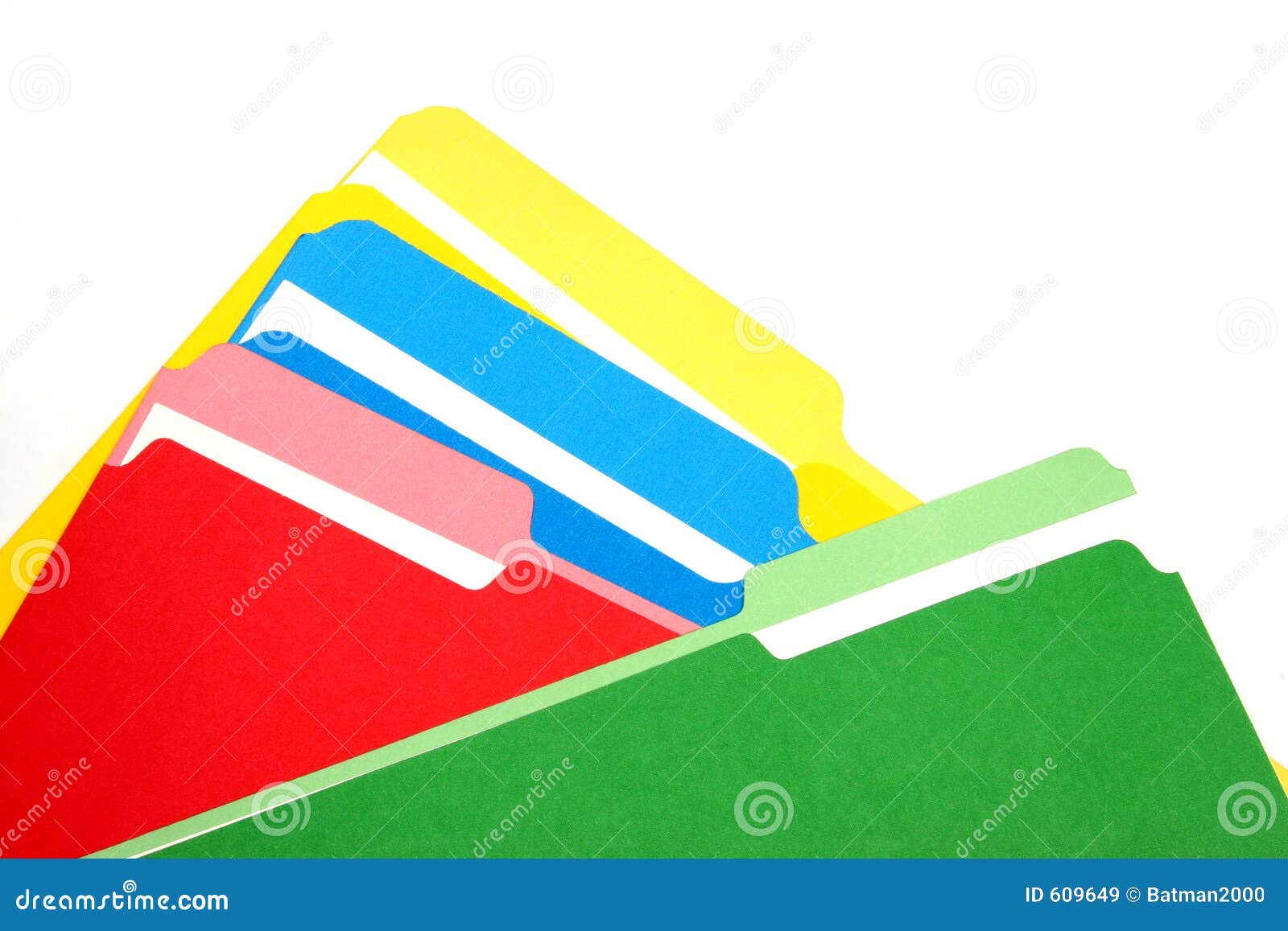 Colored folders stock image. Image of empty, attention - 609649