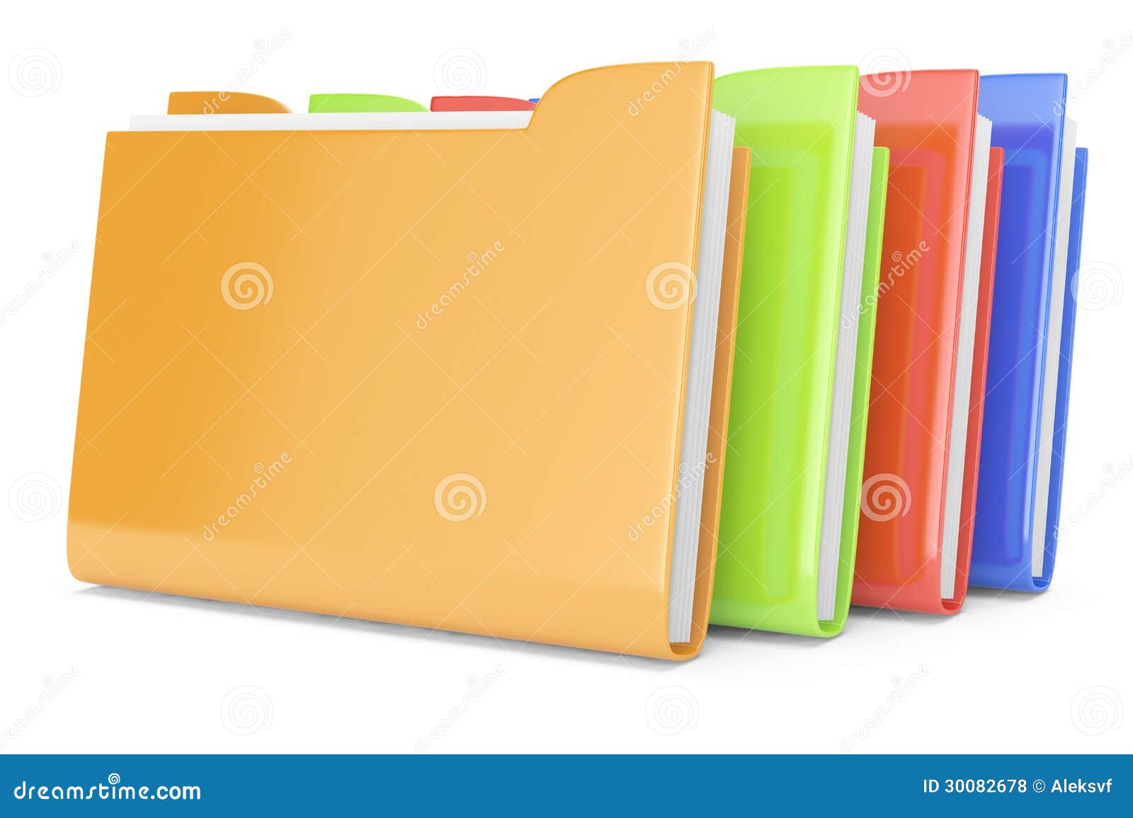 Colored folders stock illustration. Illustration of information - 30082678