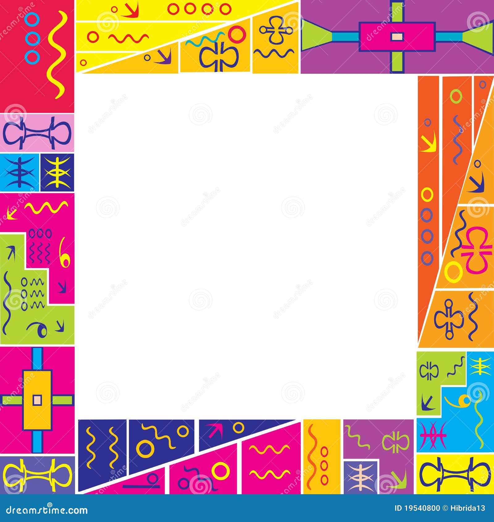 Colored frame for children stock illustration. Illustration of fabric ...
