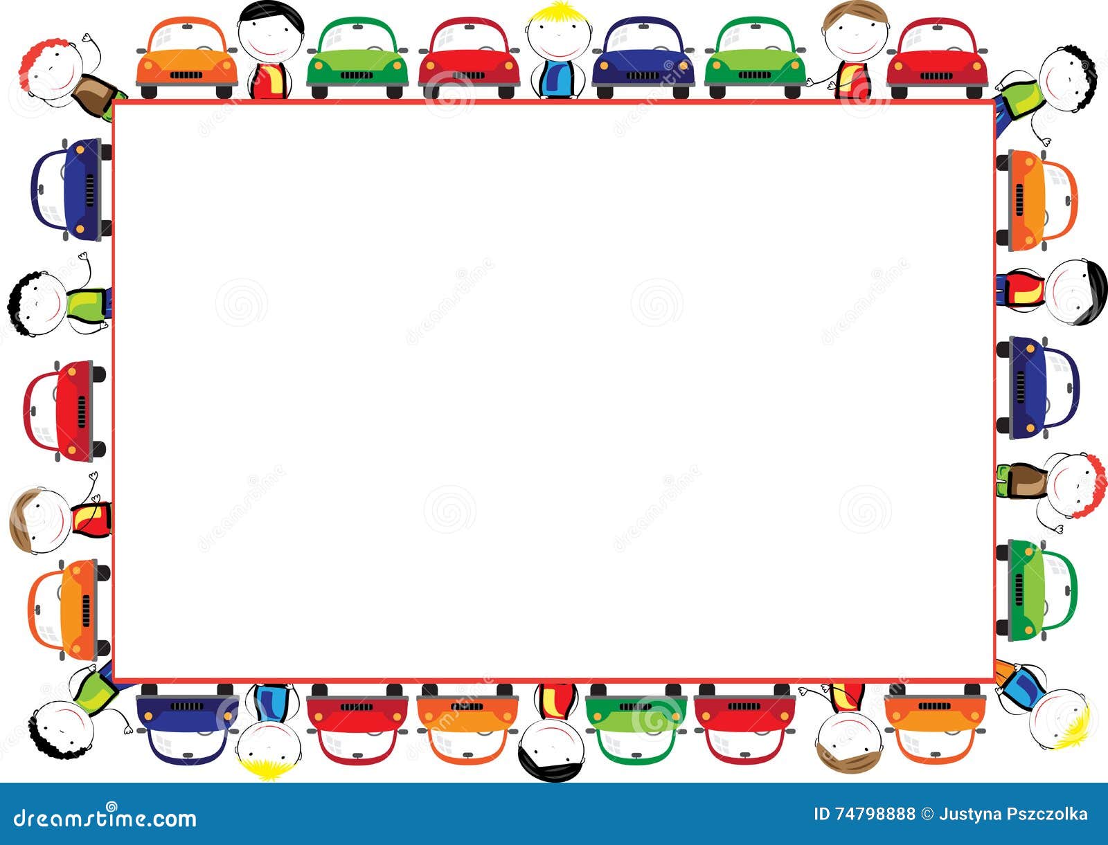 Colored frame for children stock vector. Illustration of kids - 74798888