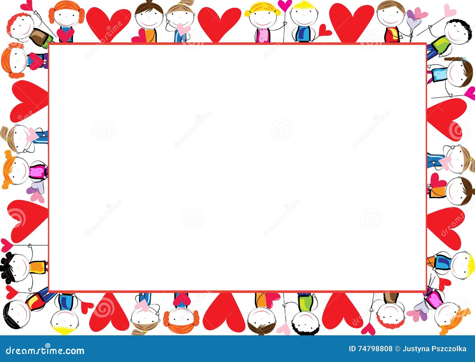 Colored frame for children stock vector. Illustration of banner - 74798808