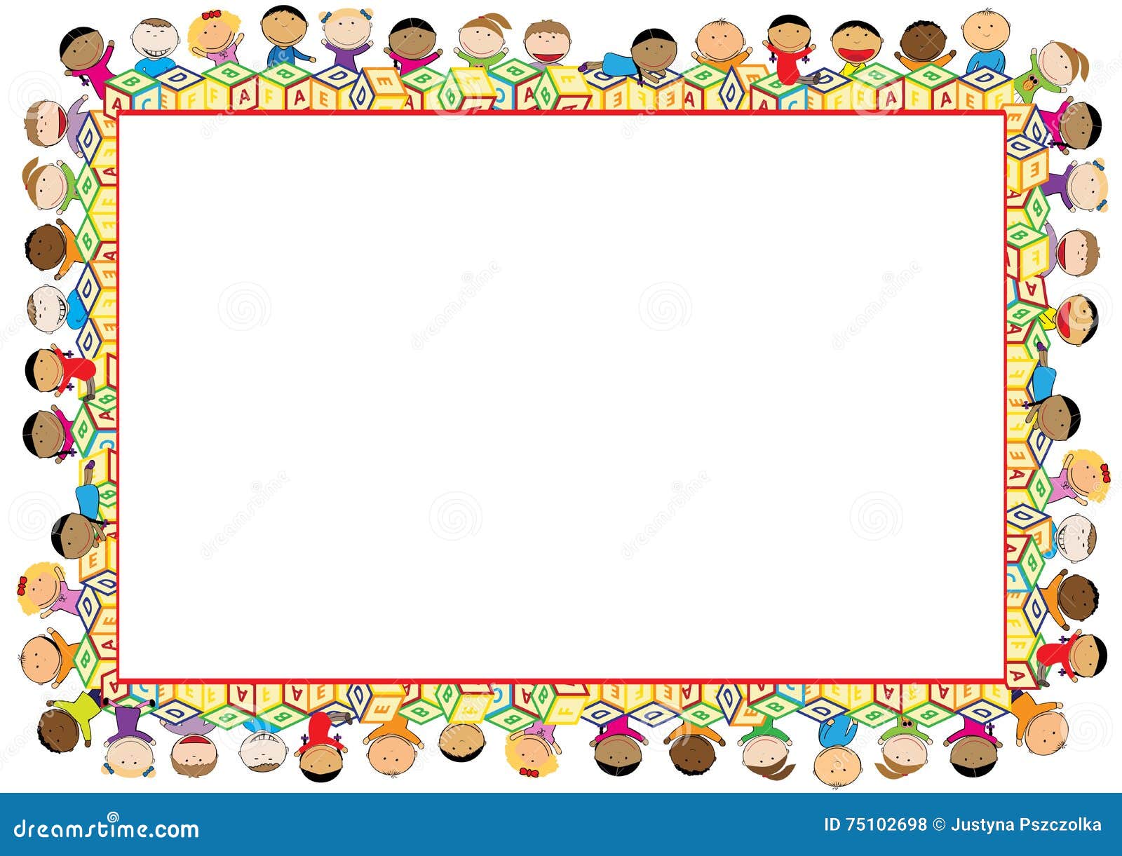 Colored frame for children stock illustration. Illustration of ...