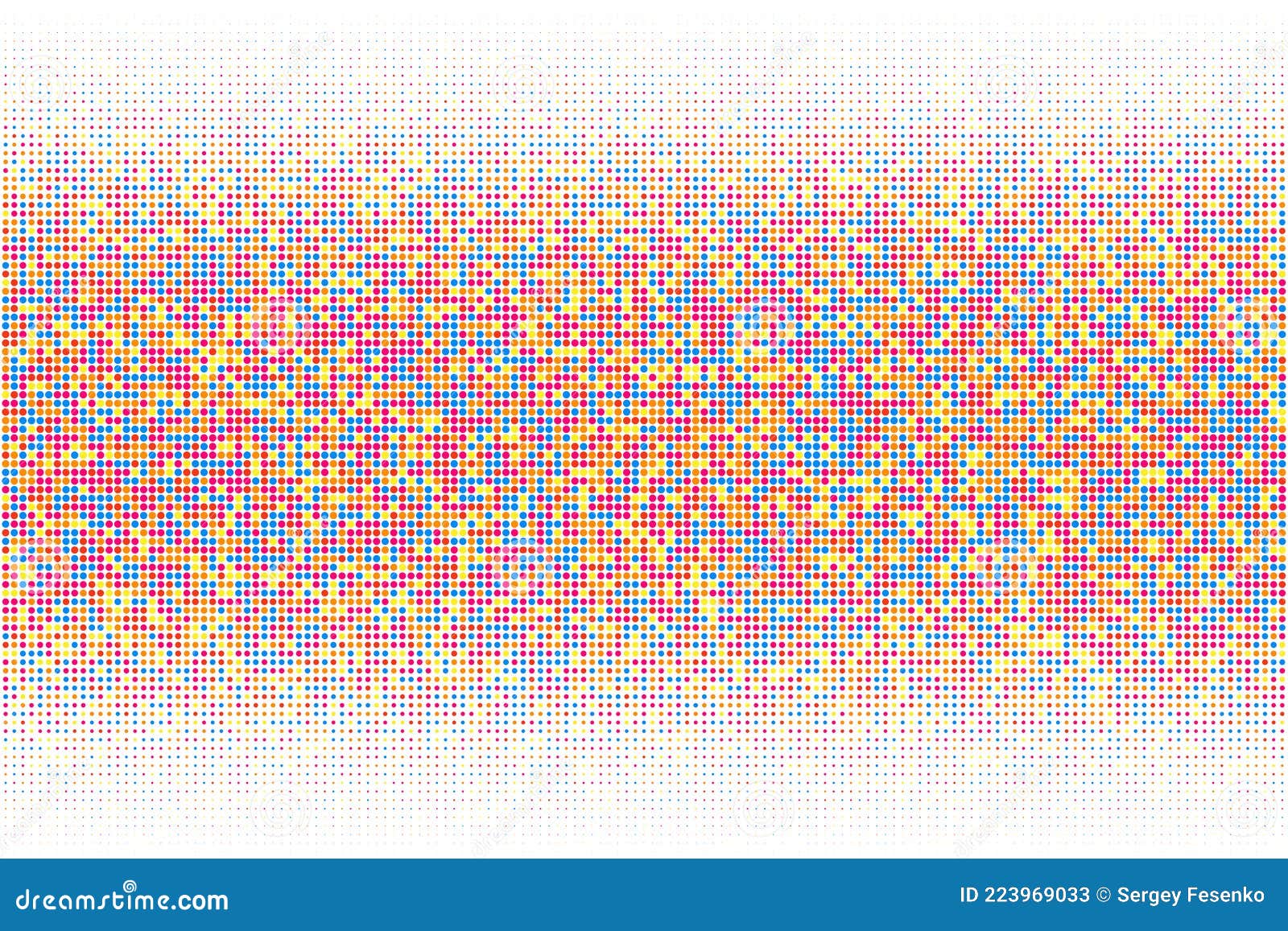 Colored Frame. Halftone Texture on White Background Stock Vector ...