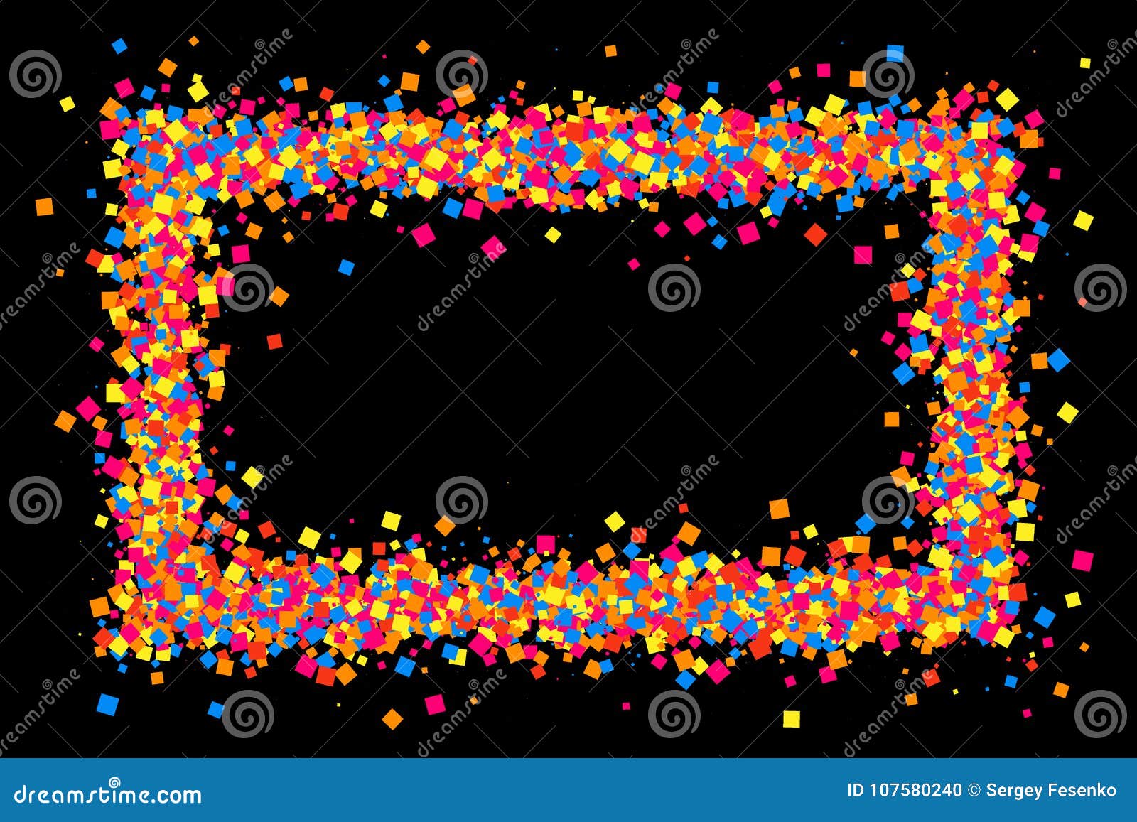 Colored frame. stock vector. Illustration of holiday - 107580240